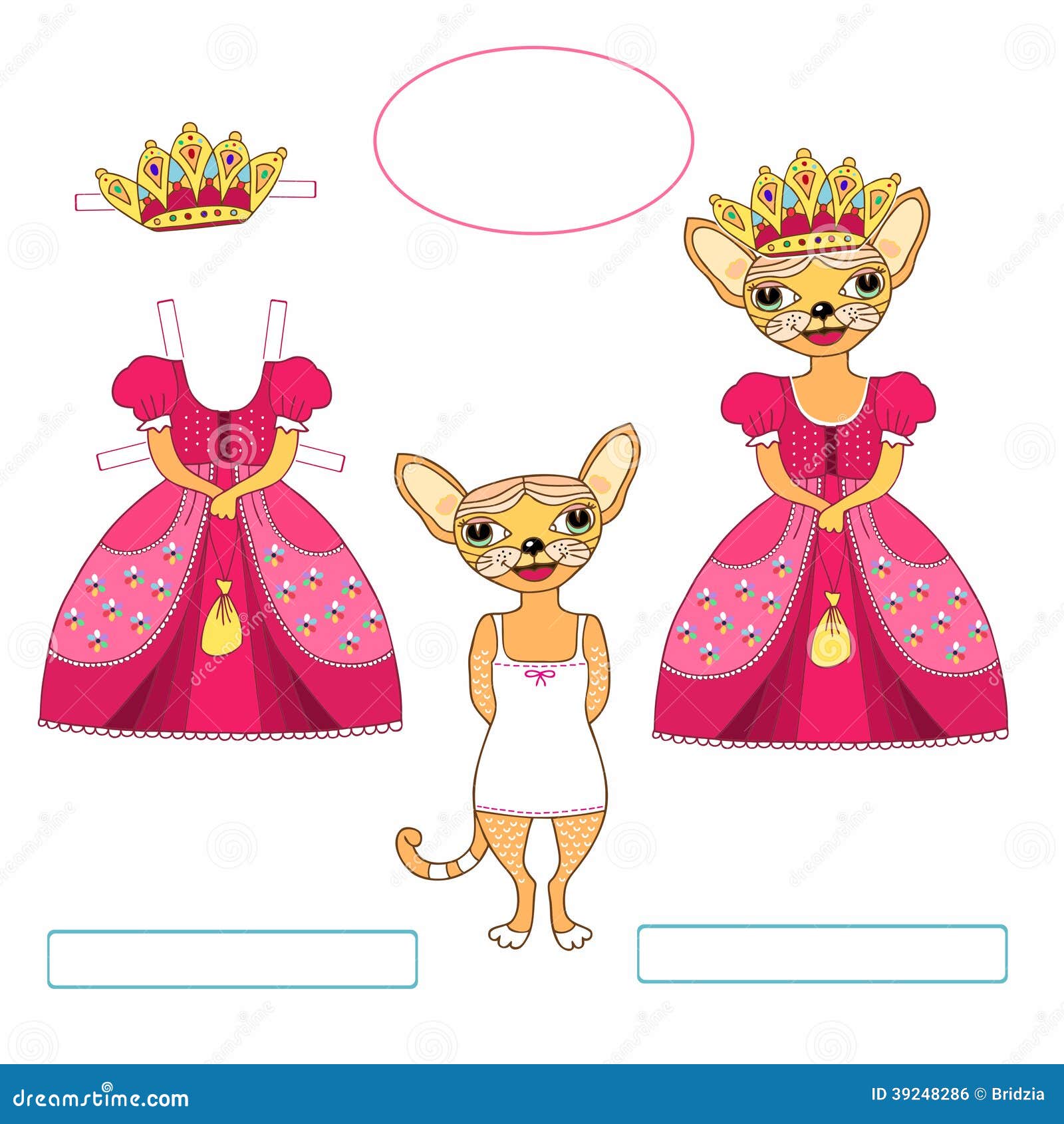 Cats Princess stock vector. Illustration of comic, princess - 39248286