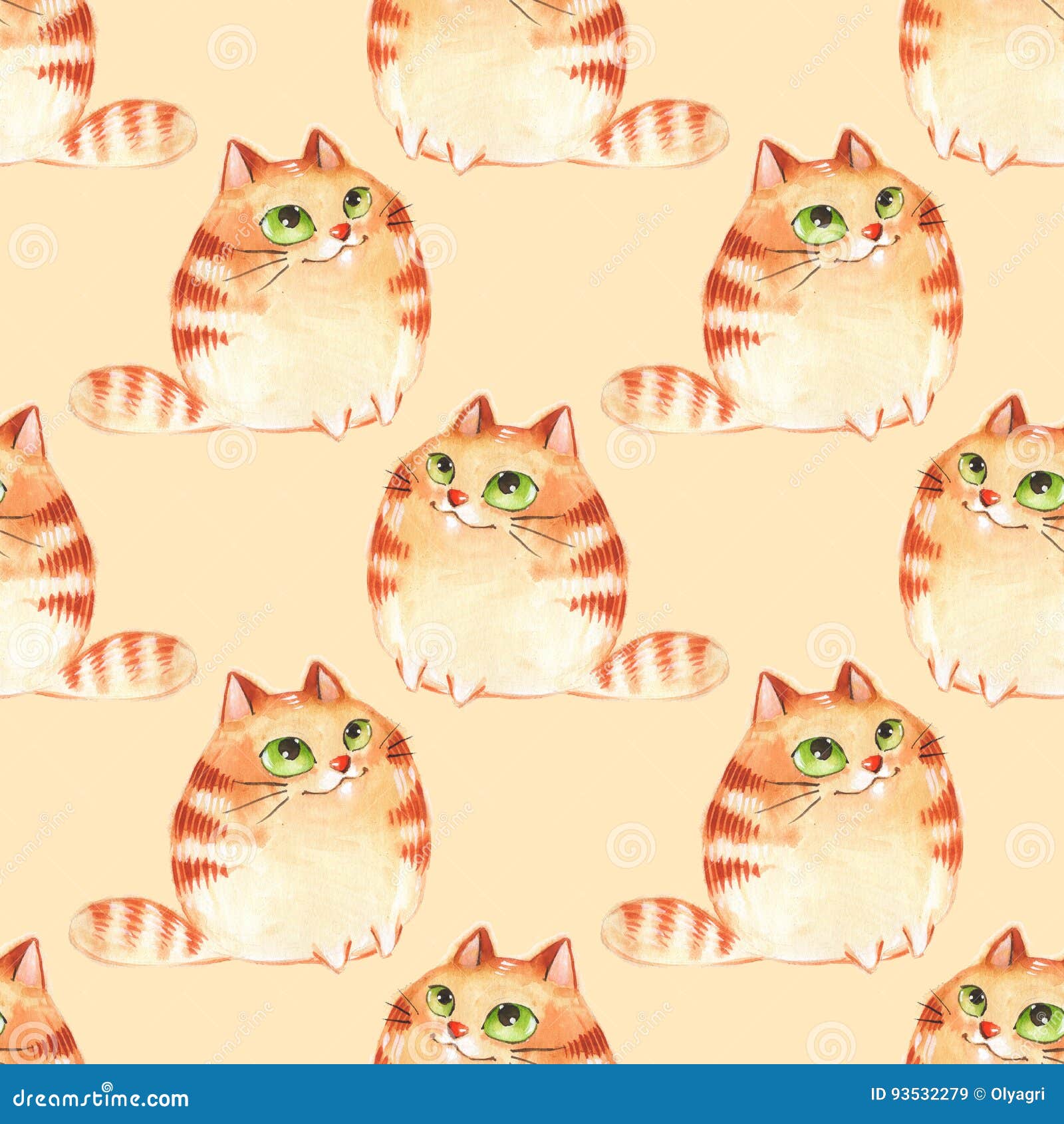 Cats, seamless pattern stock illustration. Illustration of drawing ...