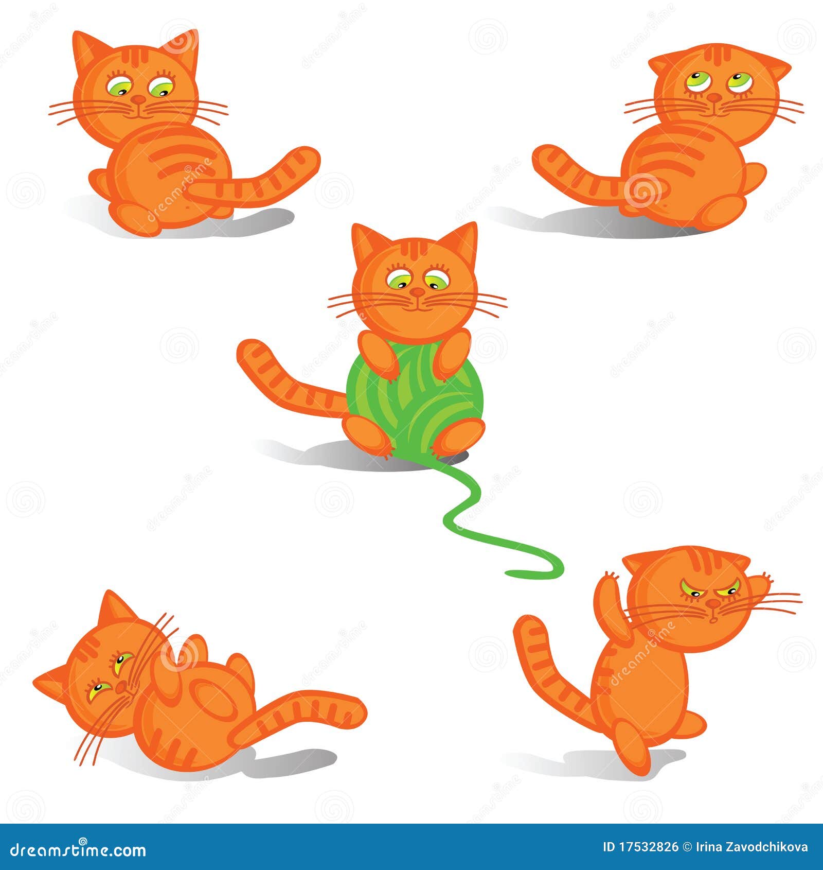 Cats set stock vector. Illustration of group, pets, characters - 17532826