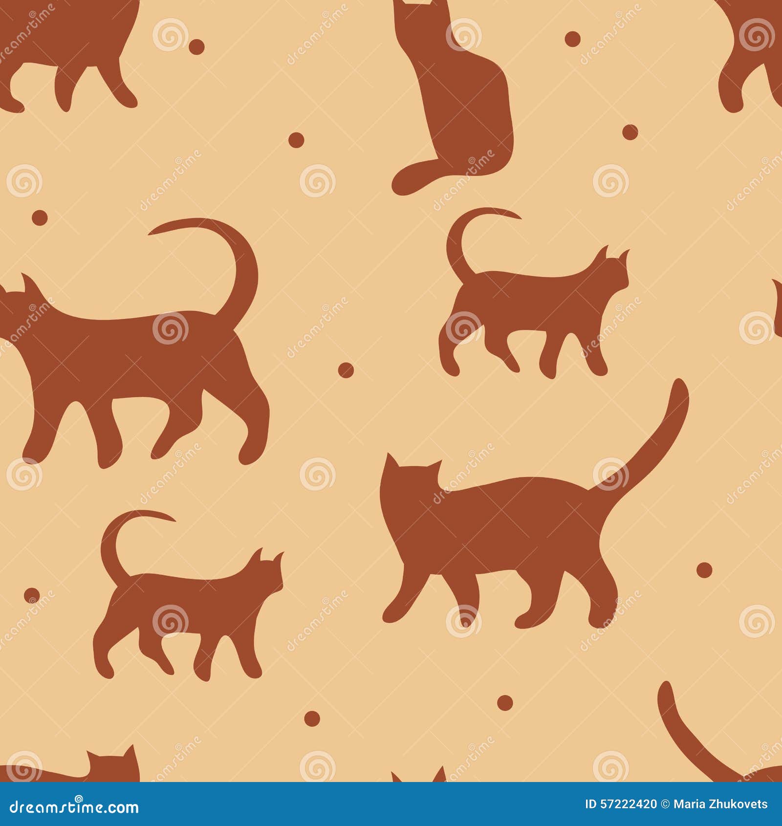 Cats shapes pattern stock vector. Illustration of design - 57222420
