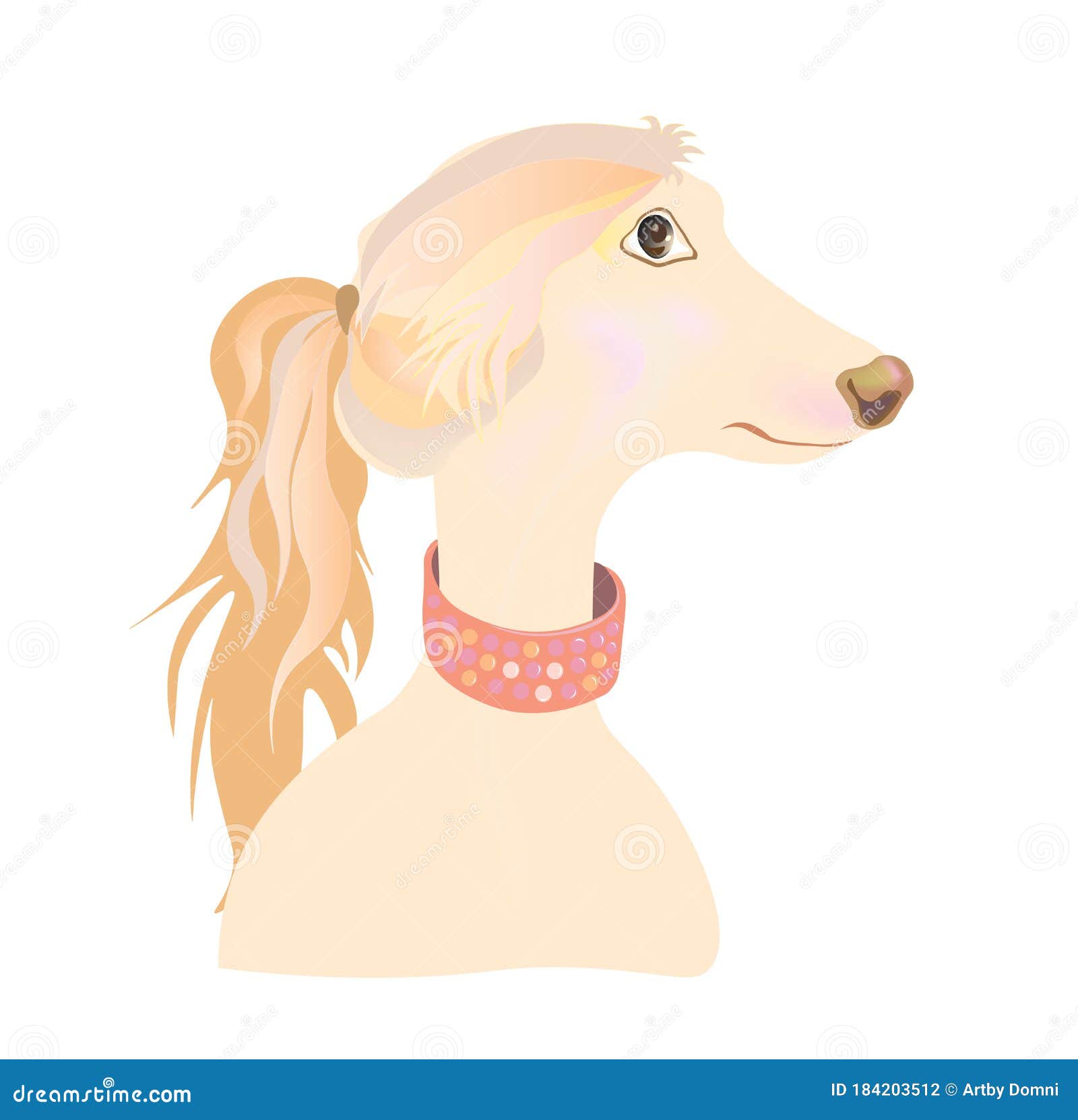 The most elegant Lady dog stock vector. Illustration of vector - 184203512