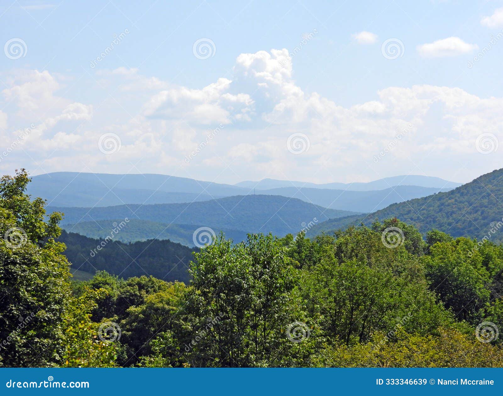 Catskill Mountain Range in NewYorkState High Peaks Late Summer View ...