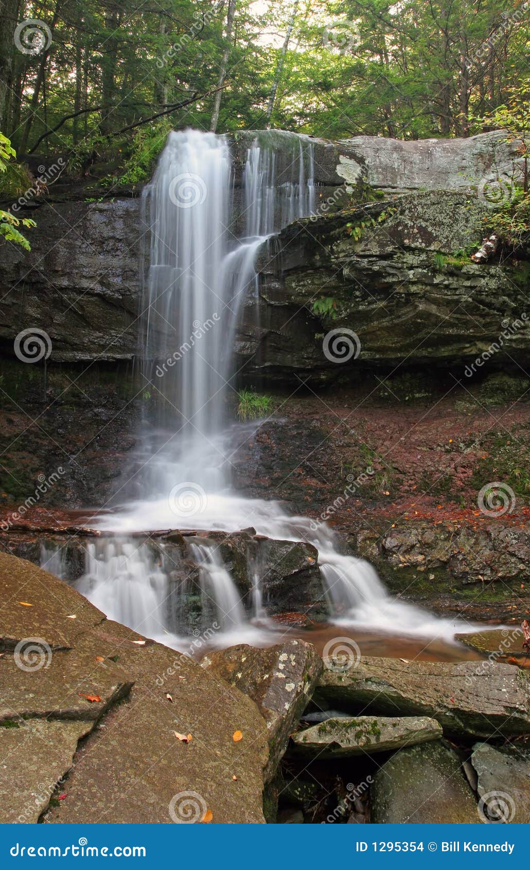 Catskills Waterfall stock photo. Image of serene, water - 1295354