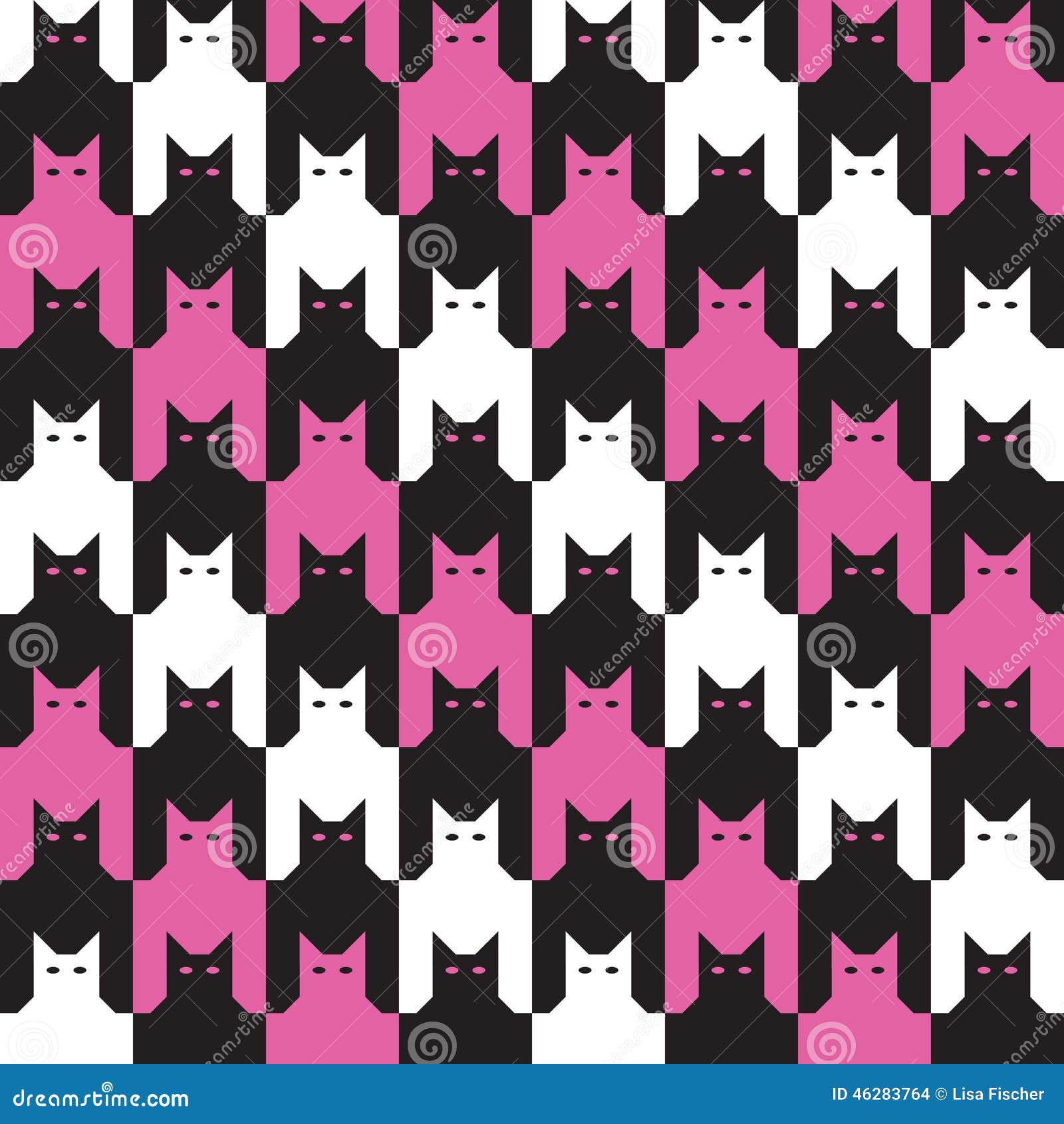 Catstooth Pattern stock vector. Illustration of cute - 46283764
