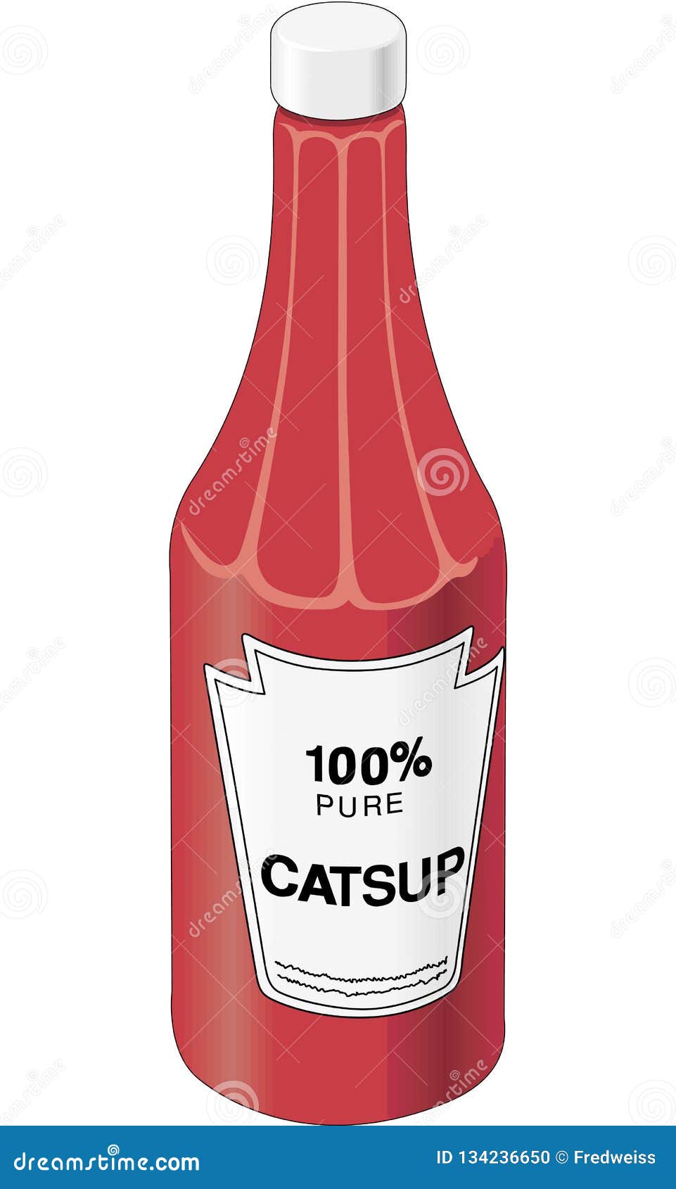 Catsup Vector Illustration stock vector. Illustration of vector - 134236650