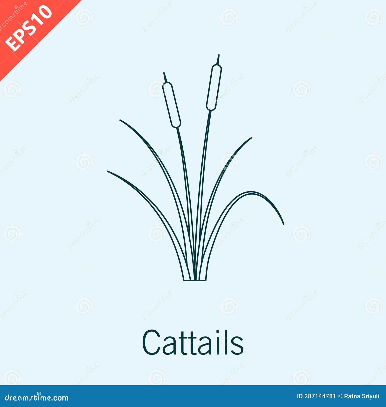 Cattail Icon Logo Design Vector Flat Isolated Illustration Stock Vector ...