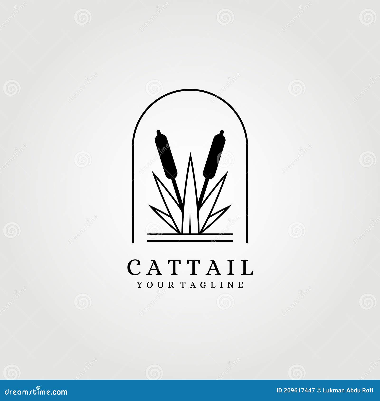 Cattail Logo Cattails Vector Illustration Design Graphic Template ...