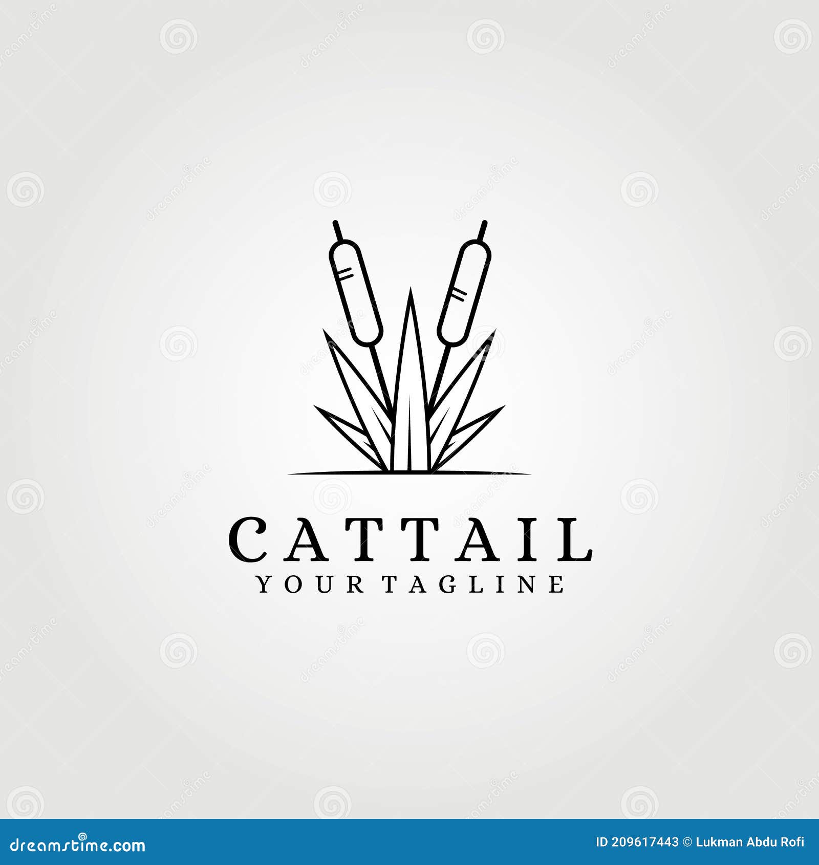 Cattail Logo Cattails Vector Illustration Design Graphic Template ...