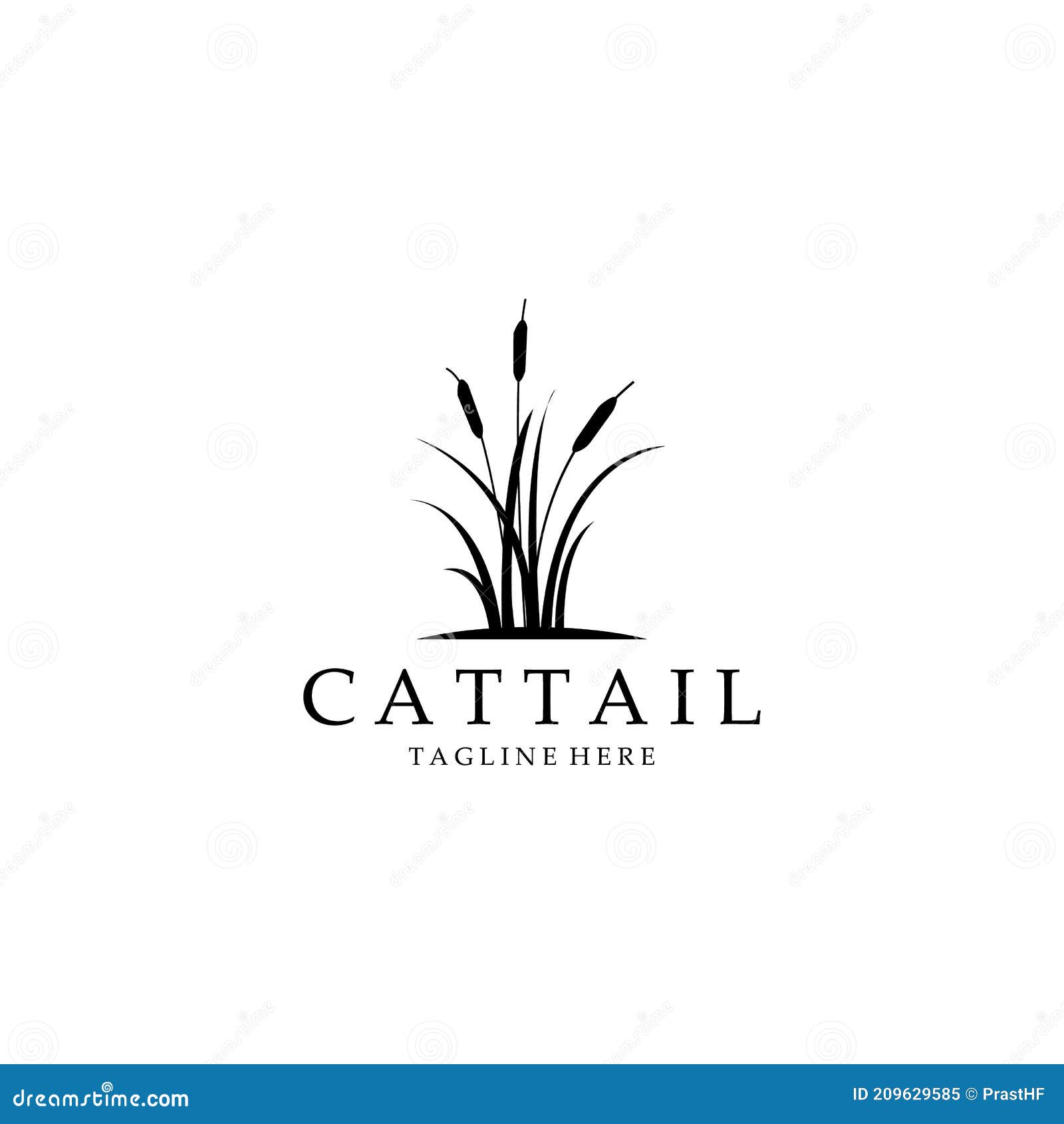 Cattail Logo Cattails Vector Illustration Design Graphic Template ...