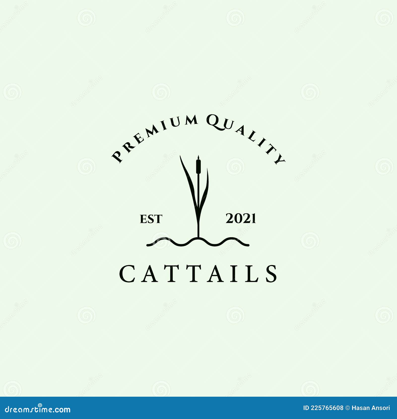 Cattails Icon Logo Design Minimalist Vector Illustration Stock Vector ...