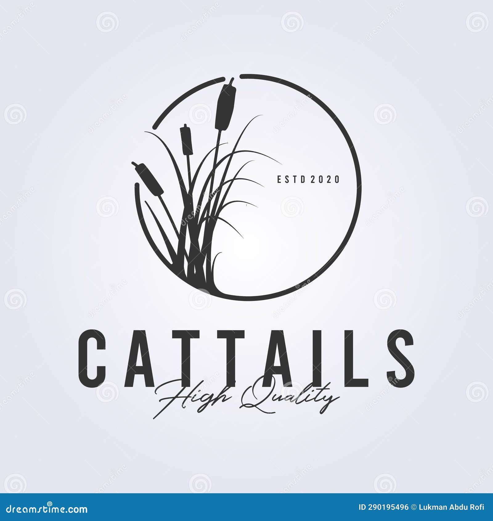 Cattails Icon Silhouette Logo Vector Design Art | CartoonDealer.com ...