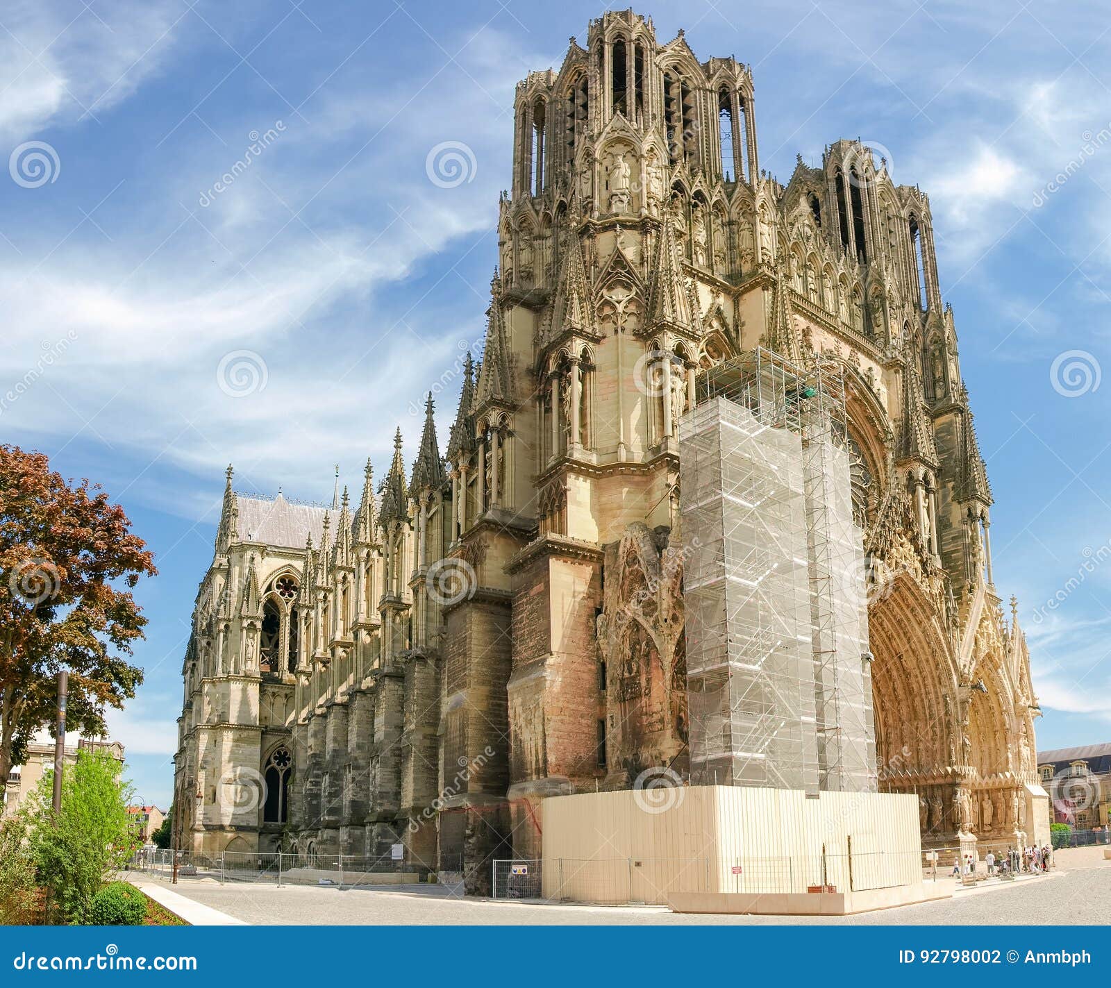 Cattedrale Notre-Dame De Reims, Francia Fotografia Stock - Immagine di ...