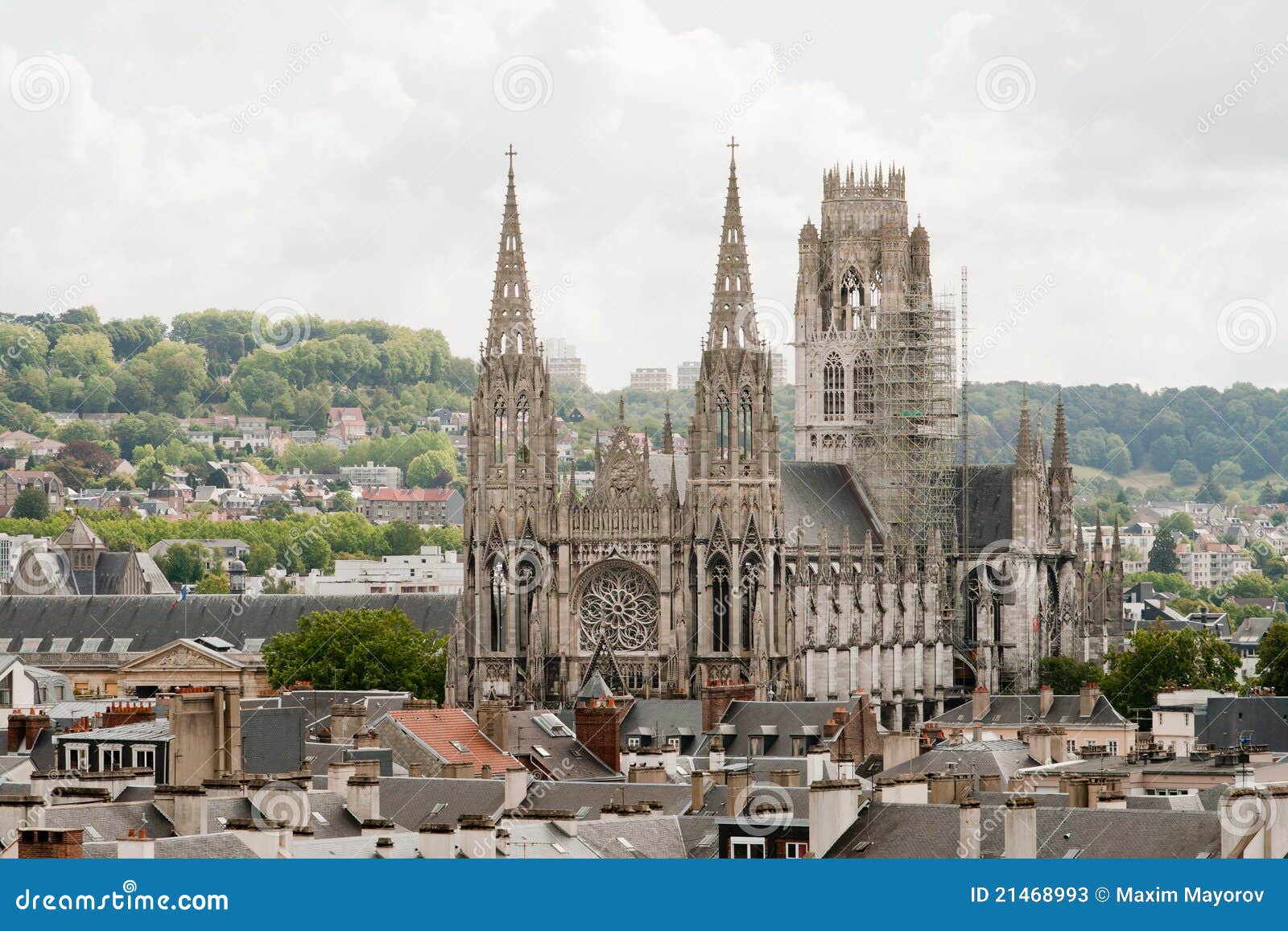 Cattedrale a Rouen, Francia Immagine Stock - Immagine di impalcatura ...