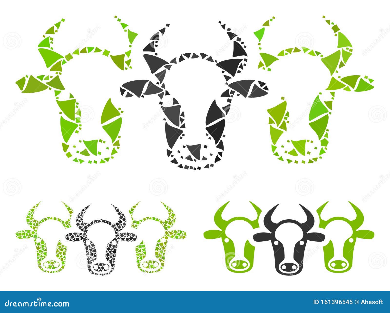 Cattle Composition Icon of Unequal Items Stock Vector - Illustration of ...