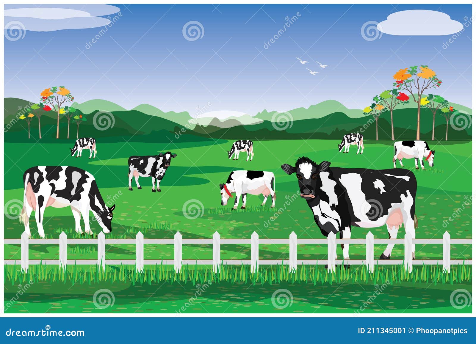 Daily Cattle at Farm Vector Design Stock Vector - Illustration of dairy ...