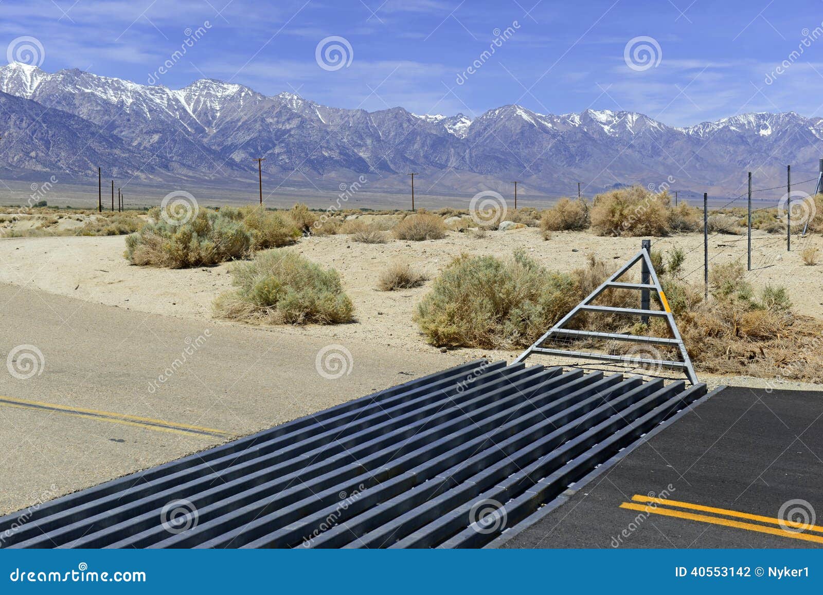 Cattle Guard in Road on Ranch in American West Stock Photo - Image of ...