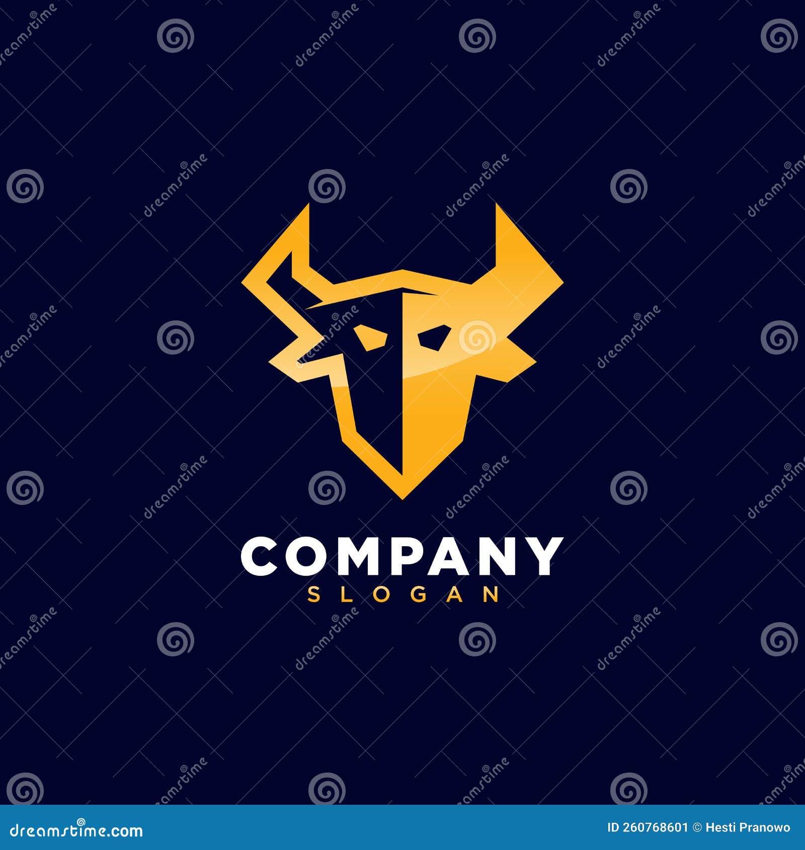 Cattle Head Vector Icon Logo Stock Vector - Illustration of luxury ...