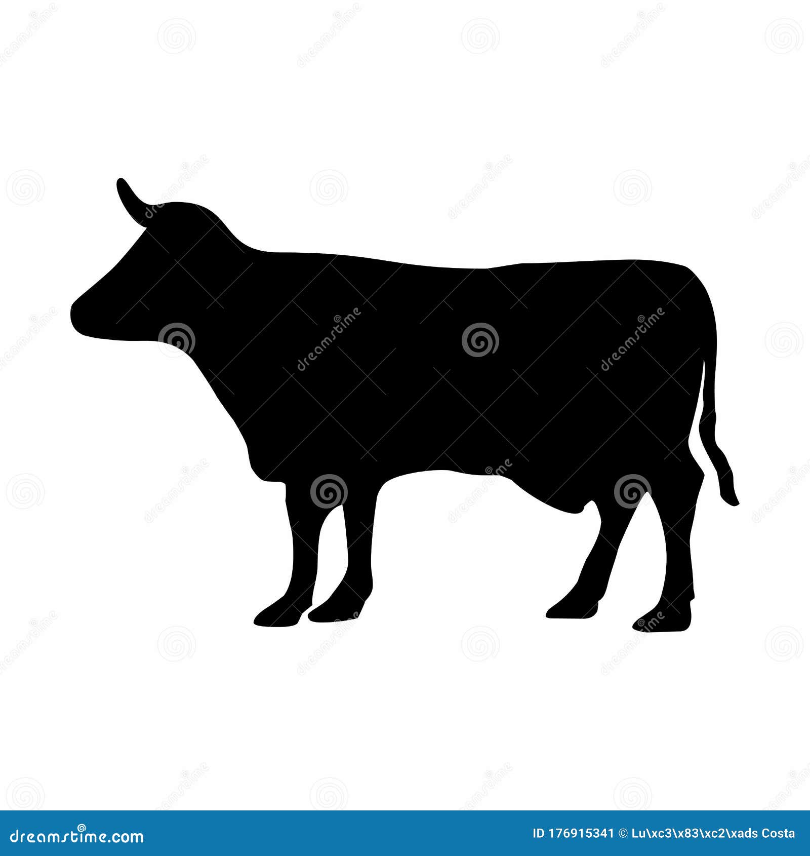 Cattle Icon, Cow Head Front View, Cattle Farm Logo Cartoon Vector ...
