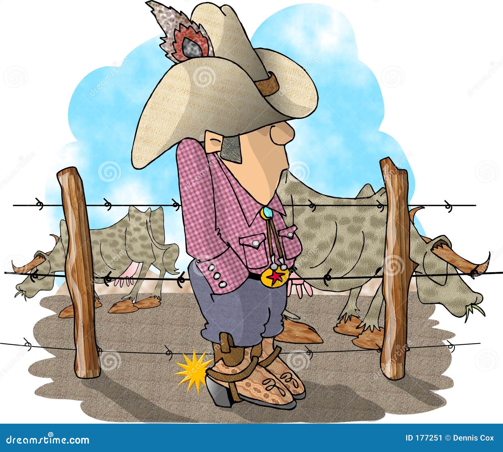 Cattle Rancher stock illustration. Illustration of cartoon - 177251