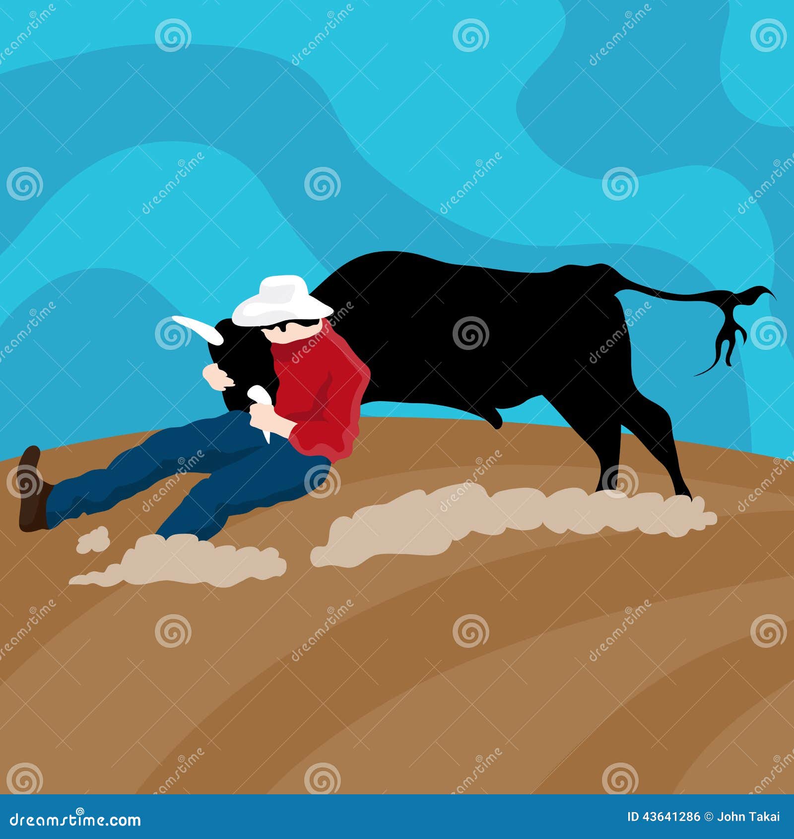 Cattle Wrangler Cowboy stock vector. Illustration of steer - 43641286