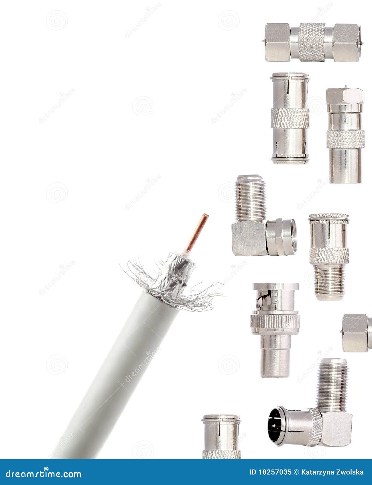 CATV connectors stock image. Image of technology, television - 18257035