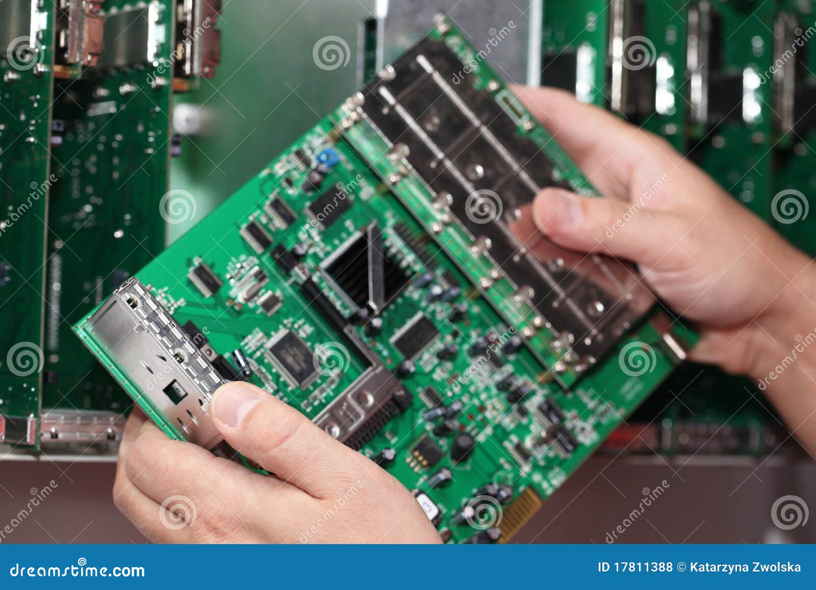 CATV Headend stock photo. Image of receiving, green, color - 17811388