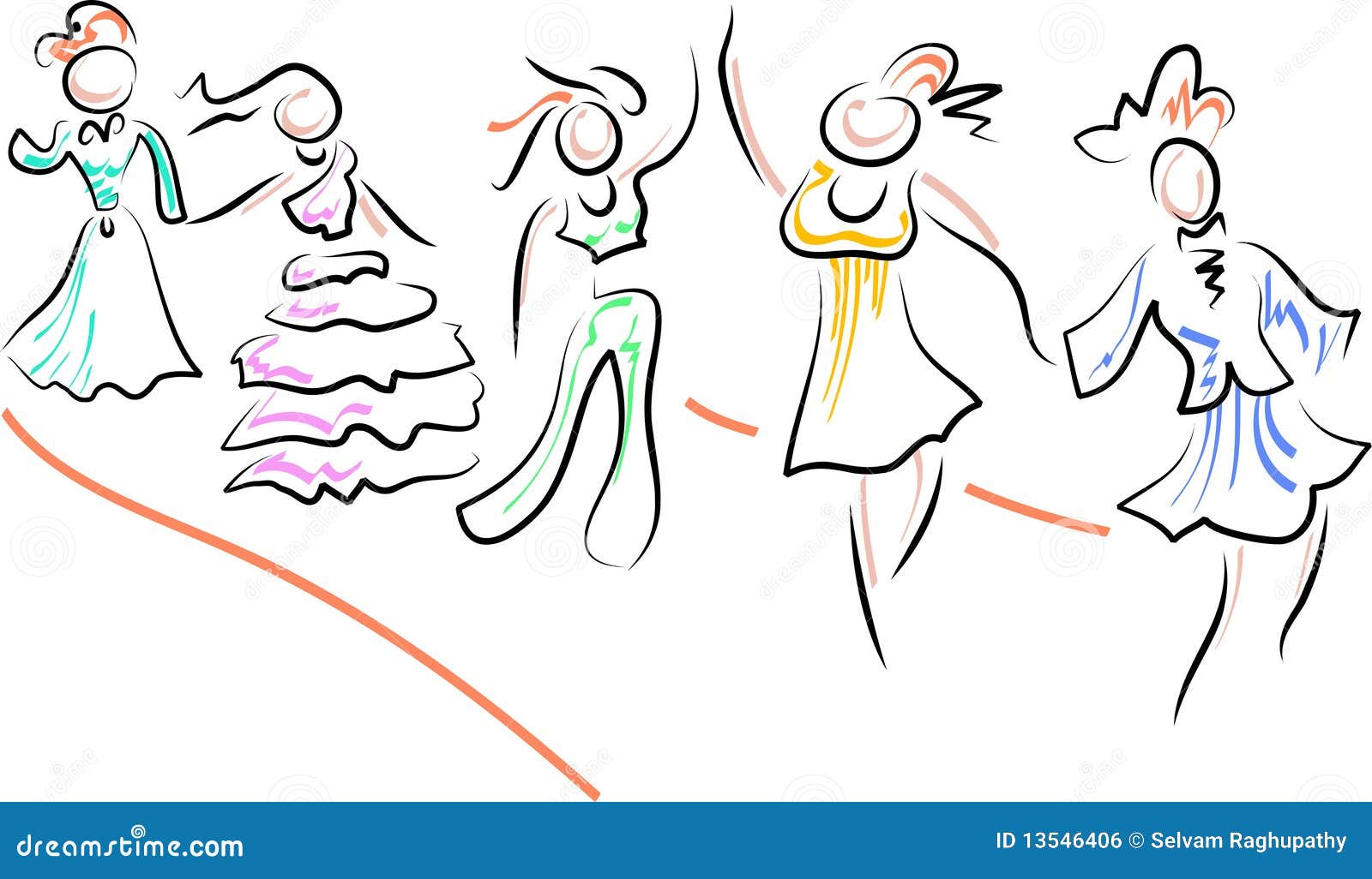 Catwalk stock vector. Illustration of clip, clothes, beauty - 13546406