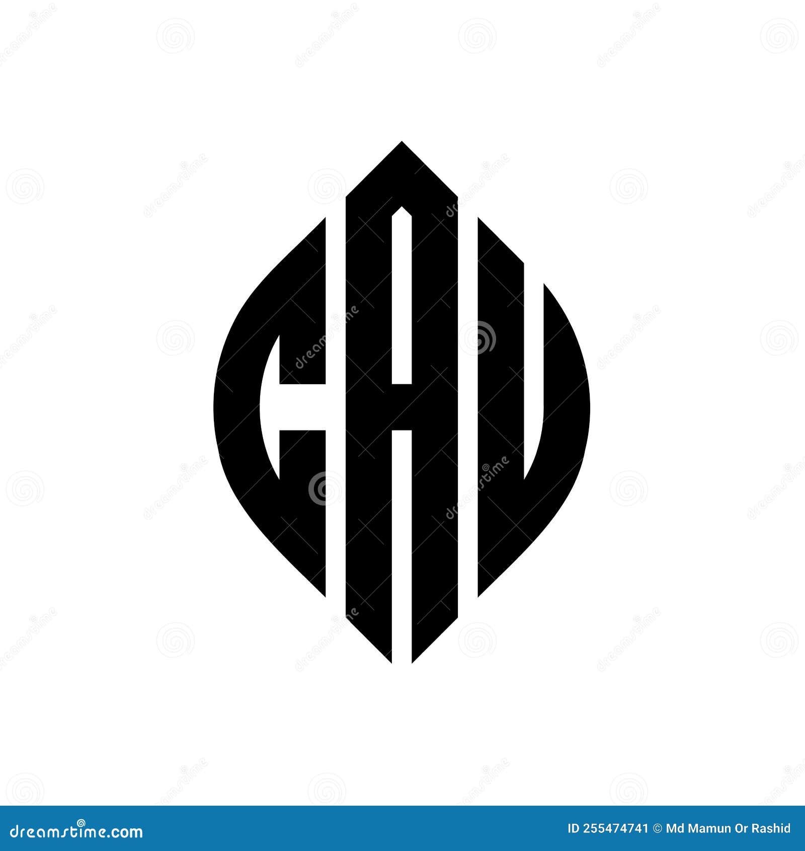 CAU Circle Letter Logo Design with Circle and Ellipse Shape. CAU ...