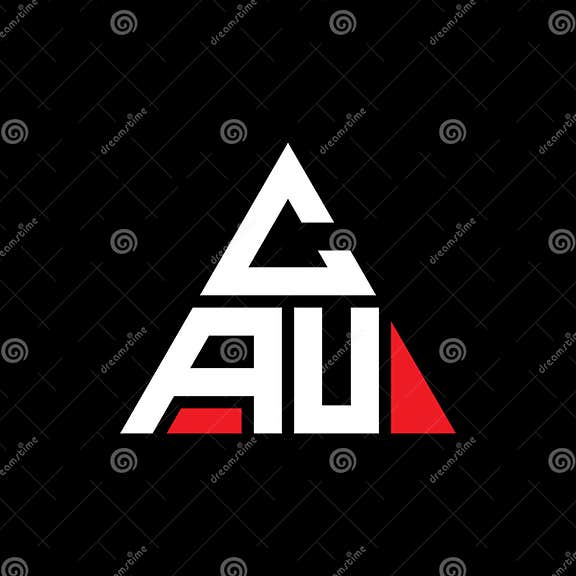 CAU Triangle Letter Logo Design with Triangle Shape. CAU Triangle Logo ...