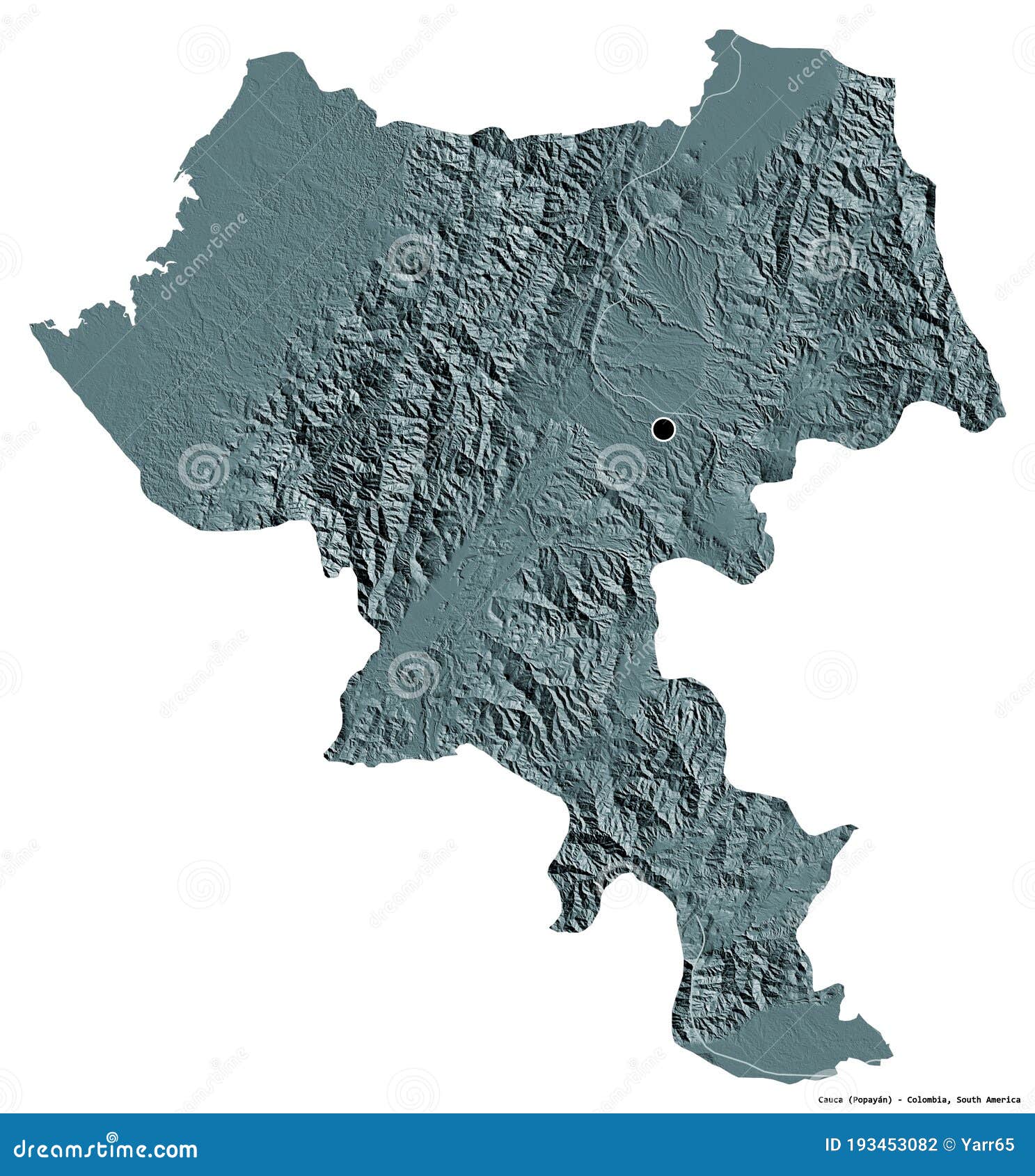 Cauca, Department of Colombia, on White. Administrative Stock ...
