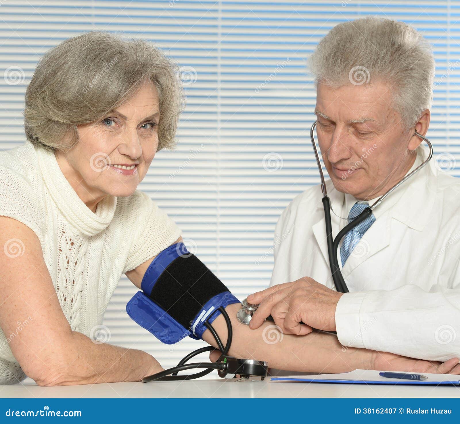 Caucasian Aged Doctor with a Elderly Patient Stock Image - Image of ...