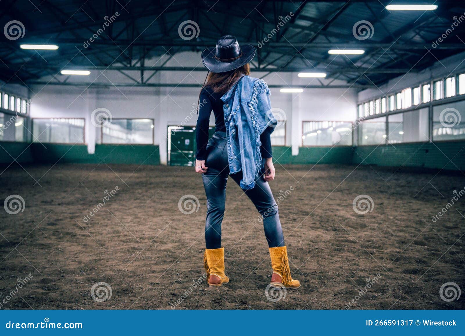 Caucasian Attractive Female Posing in the Barn Stock Image - Image of ...