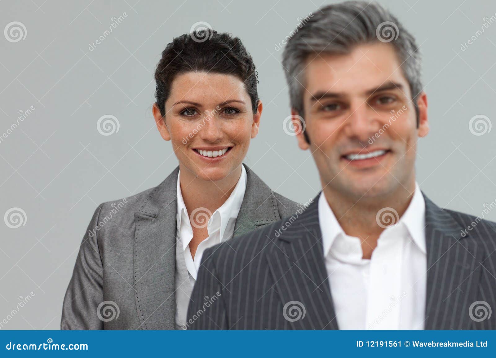 Caucasian Business Co-workers Standing in a Line Stock Image - Image of ...