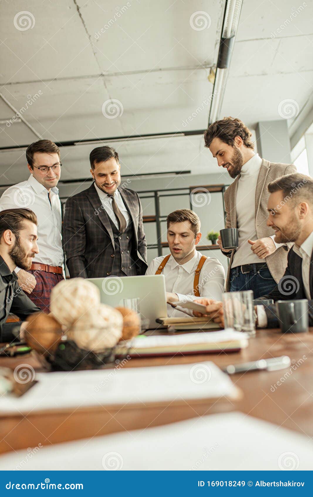 Young Business Leaders in Office Stock Image - Image of crew, friends ...