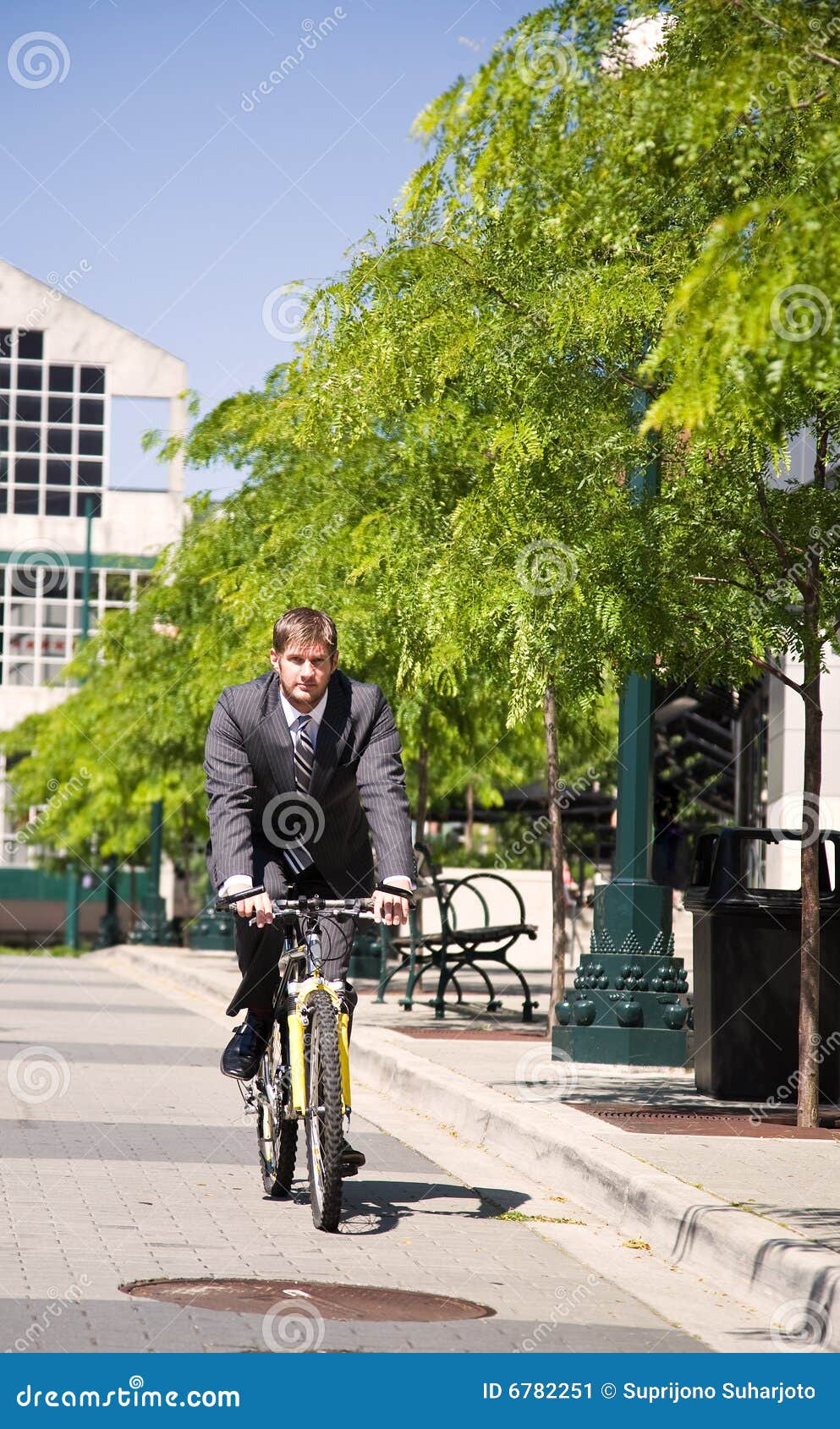 Caucasian Businessman Riding a Bicycle Stock Image - Image of riding ...