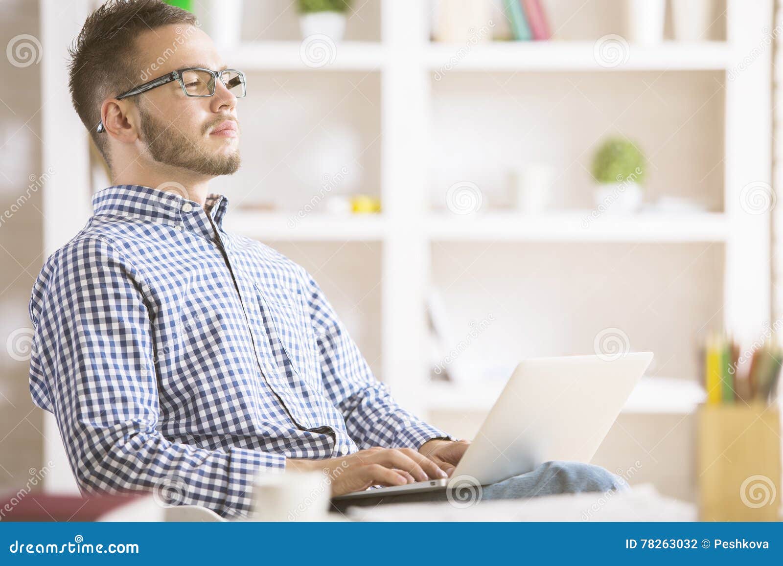 Caucasian Businessman Using Laptop Stock Photo - Image of desk, office ... Caucasian Businessman Using Laptop Stock Photo - Image of desk, office ...