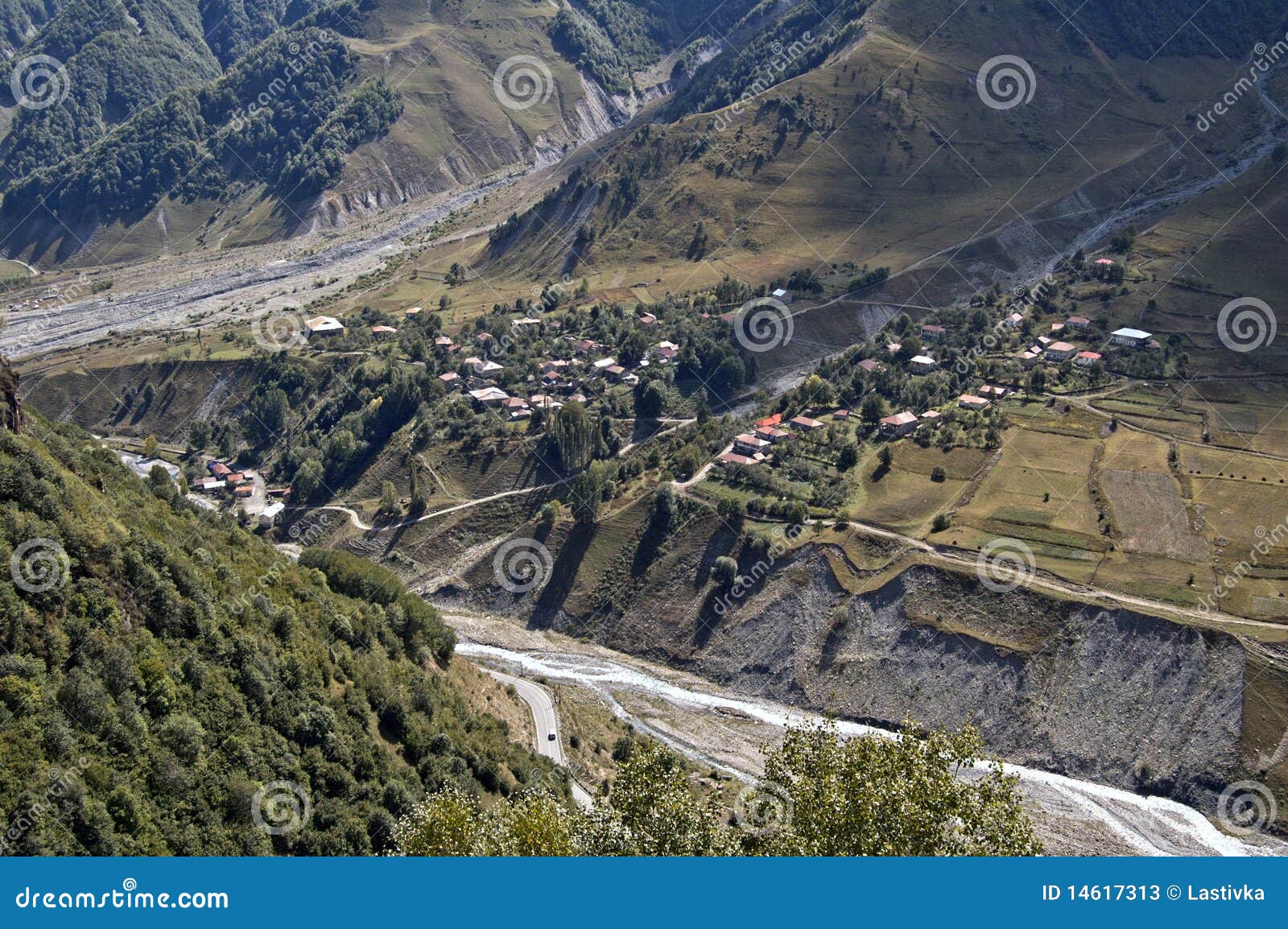 Caucasian Countryside, Georgia Stock Image - Image of places, horse ...