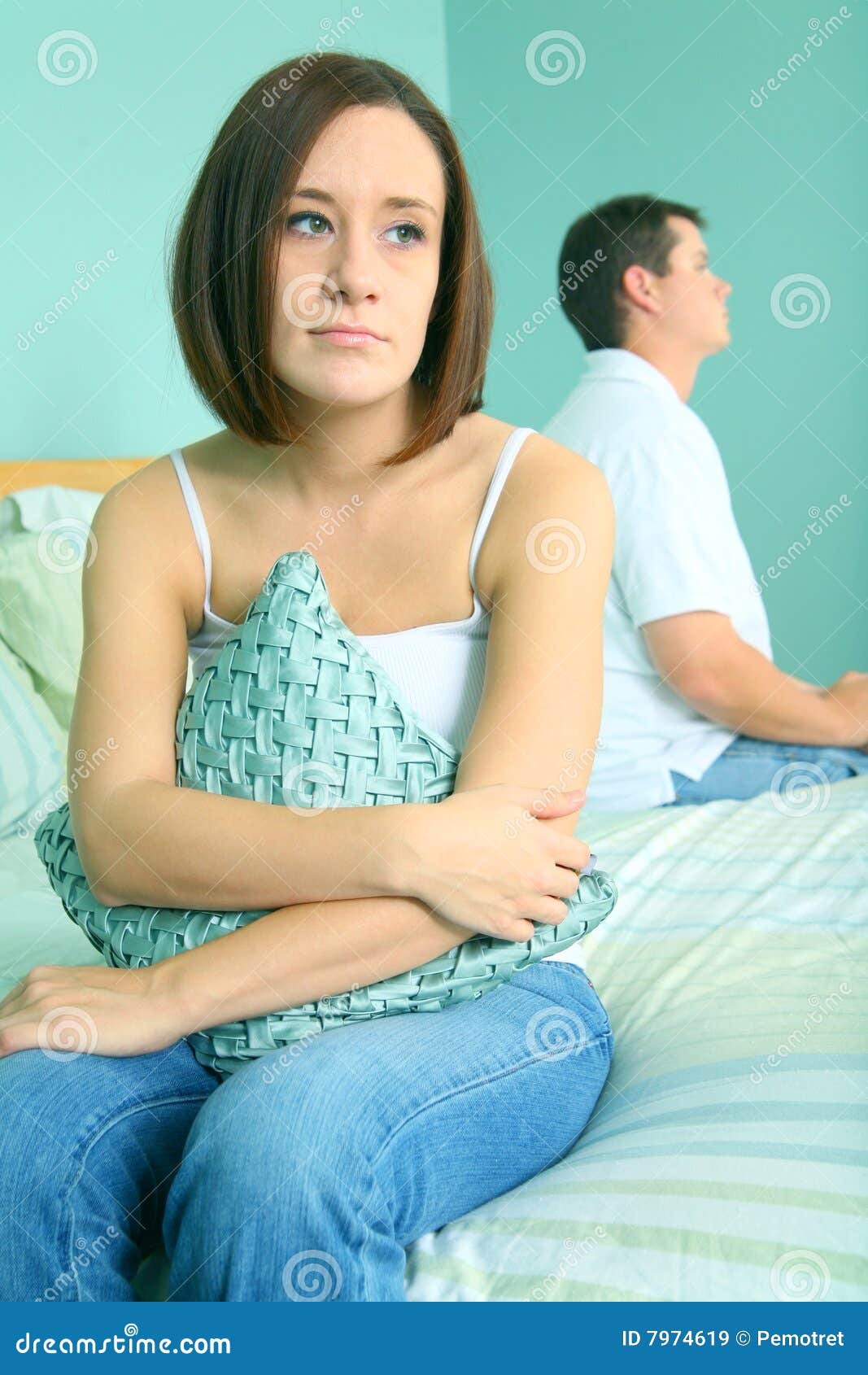 Caucasian Couple Have a Fight Not Getting Along Stock Image - Image of ...