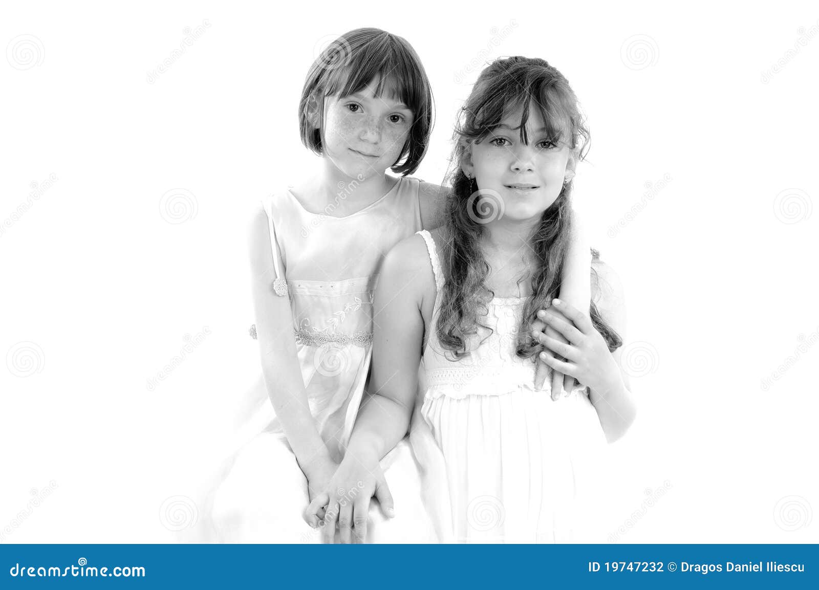 Caucasian Girls Expressing Friendship Stock Photo - Image of freckled ...