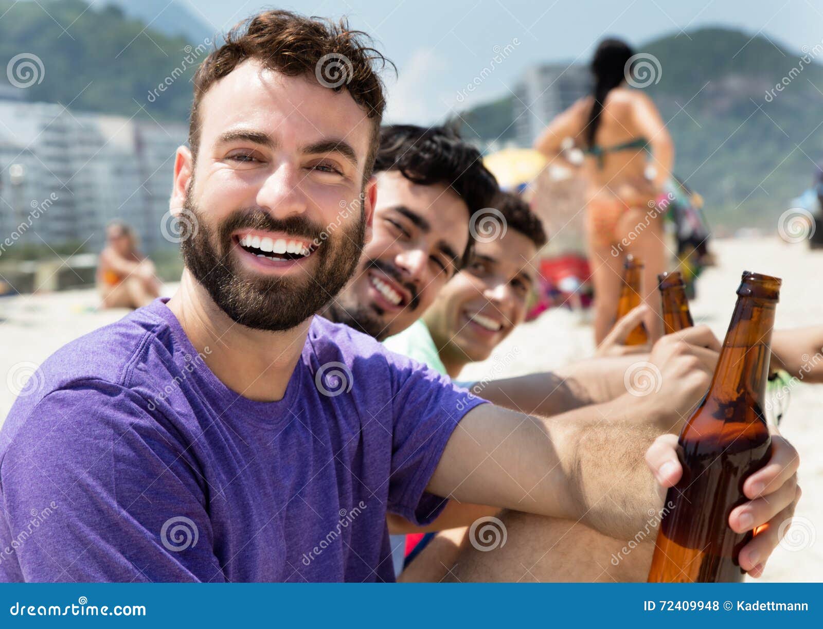 Caucasian Guy at Party at Beach Stock Photo - Image of beach, adult ...