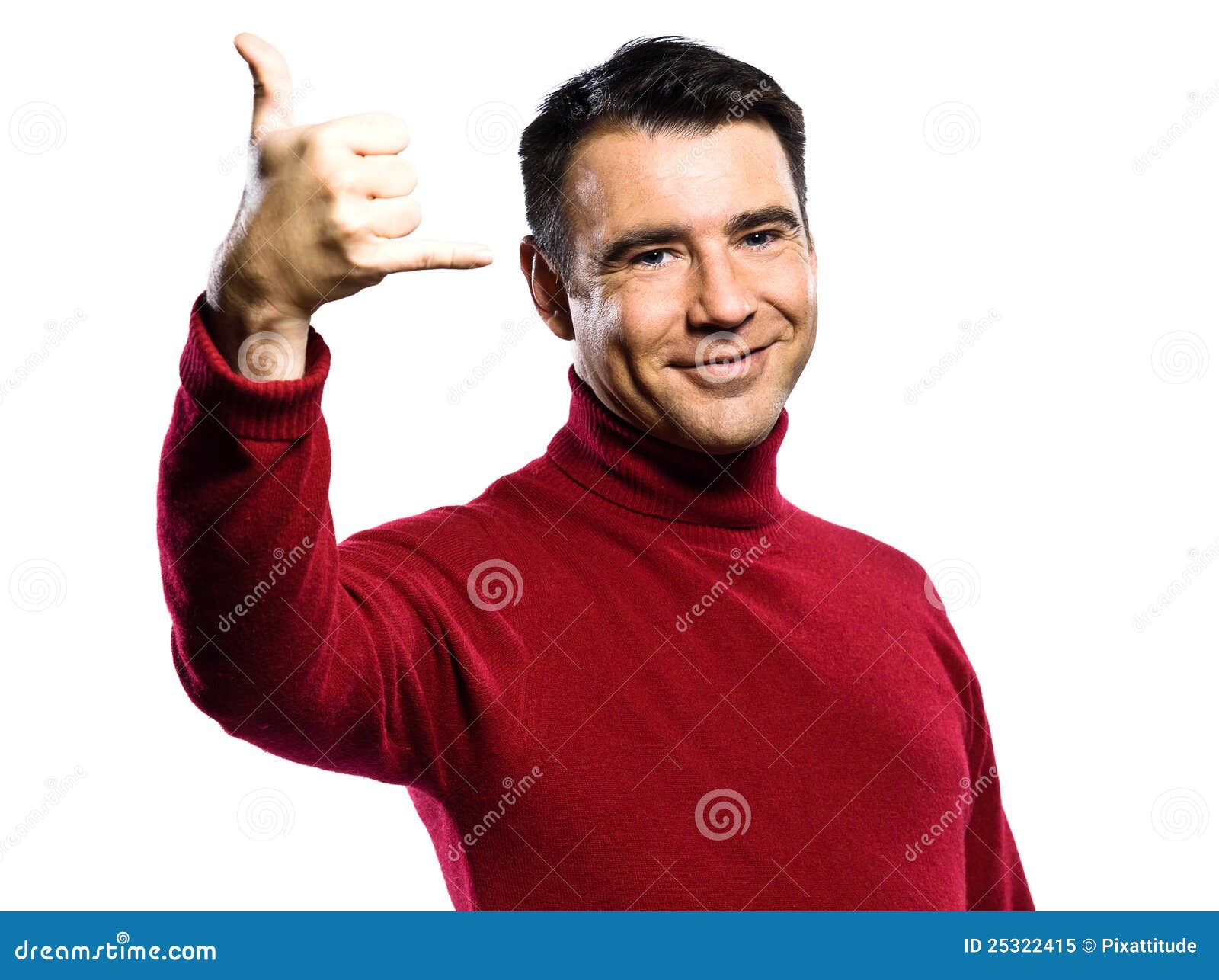 Caucasian Handsign Man Gesture Stock Image - Image of expressive ...