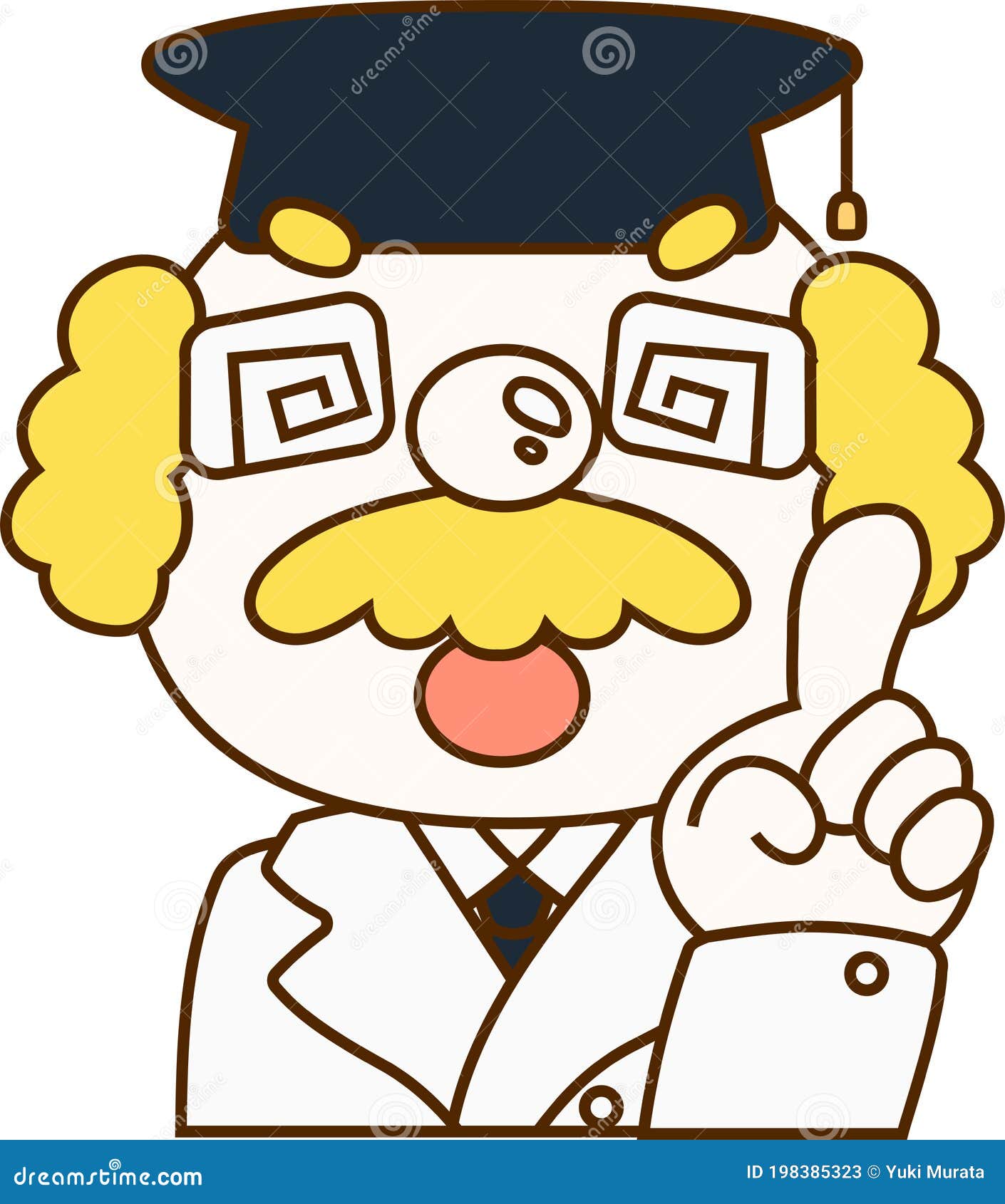 Caucasian Knowledgeable Doctor`s Illustration Stock Illustration ...