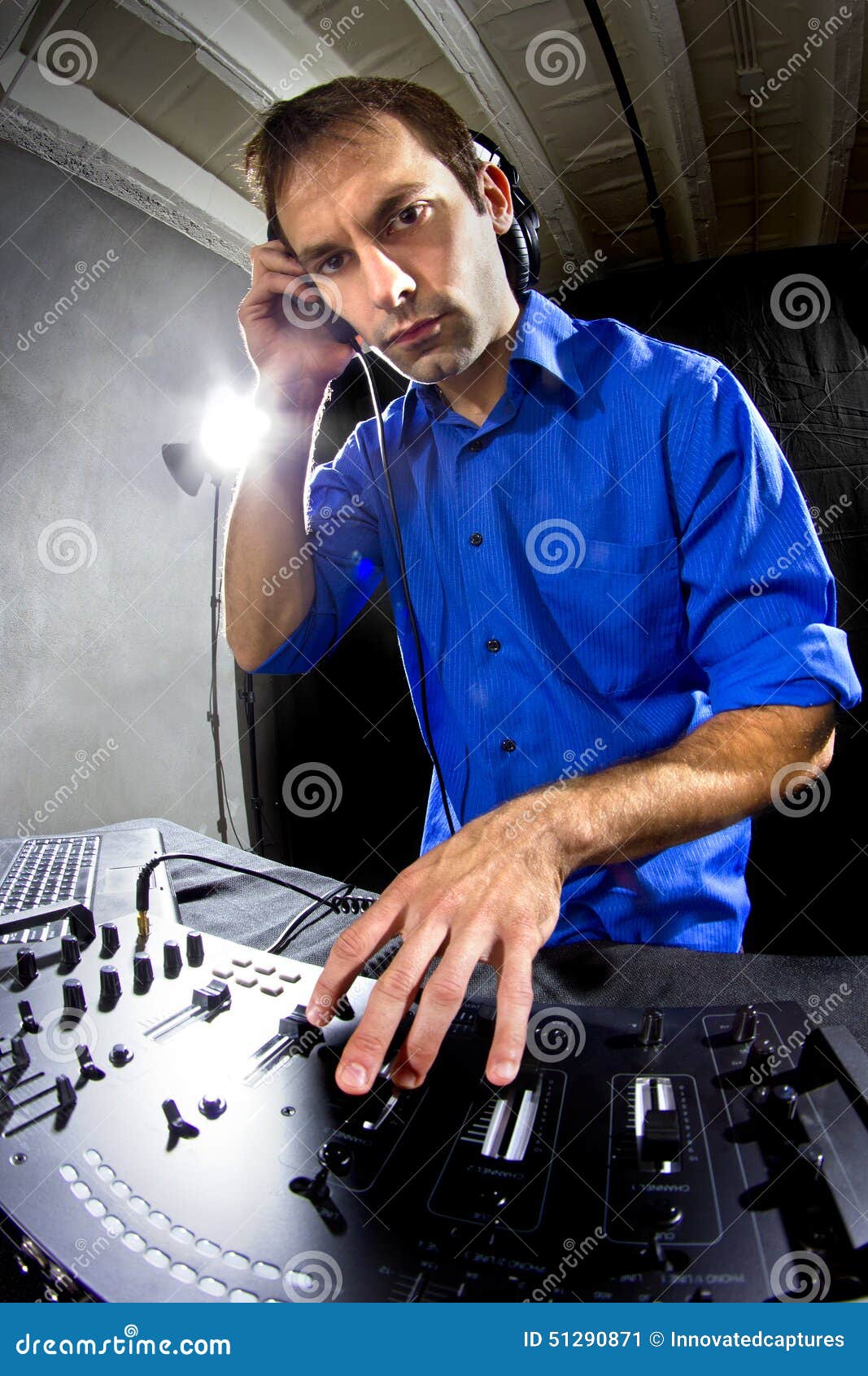 Caucasian Male DJ stock image. Image of clubbing, concert - 51290871