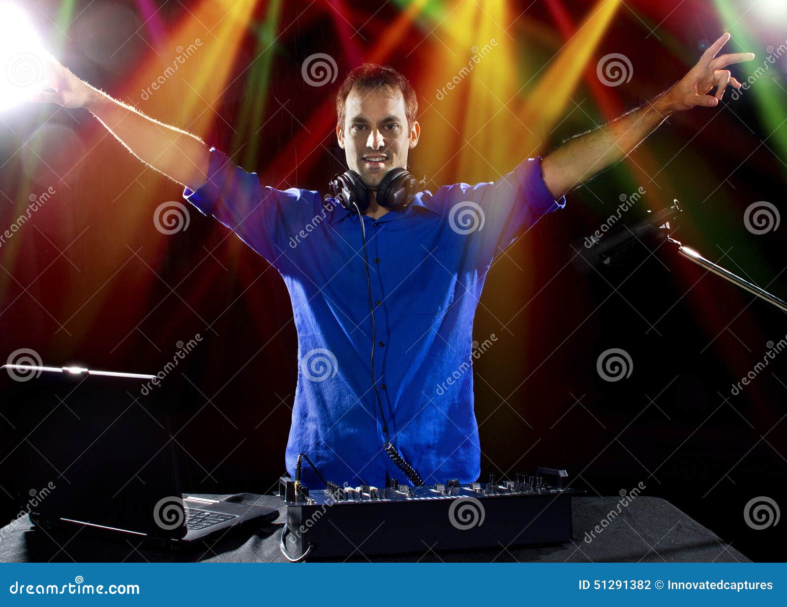 Caucasian Male DJ stock photo. Image of entertainment - 51291382