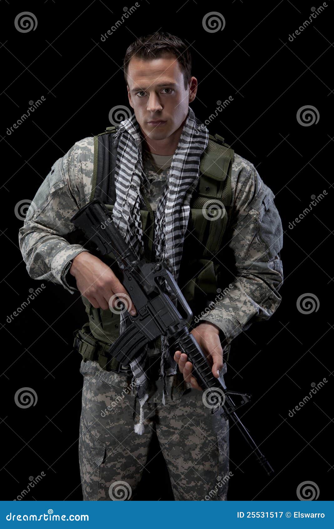 Caucasian Male Mercenary stock image. Image of armed - 25531517