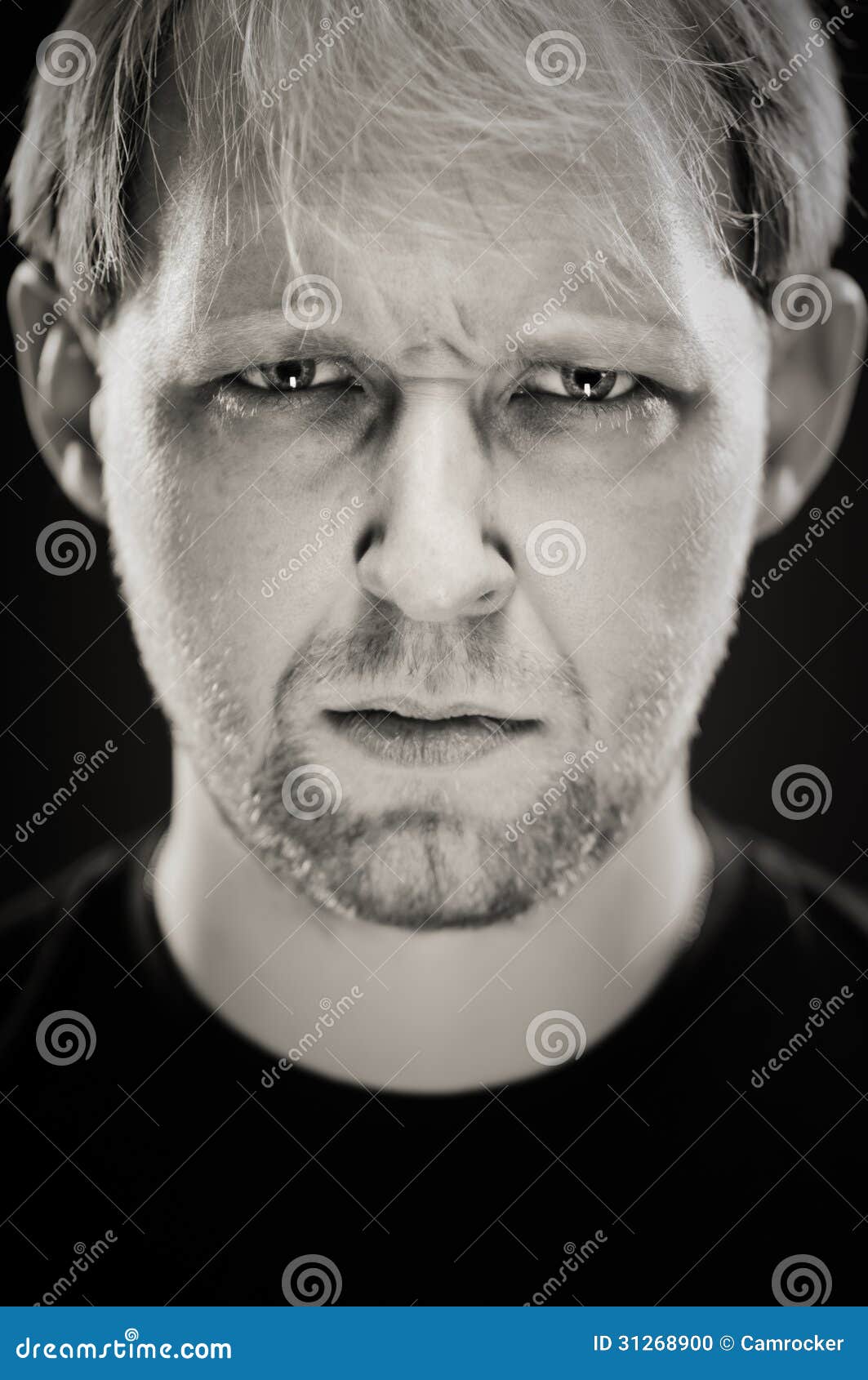 Caucasian Man with an Angry Look Stock Photo - Image of real, looking ...
