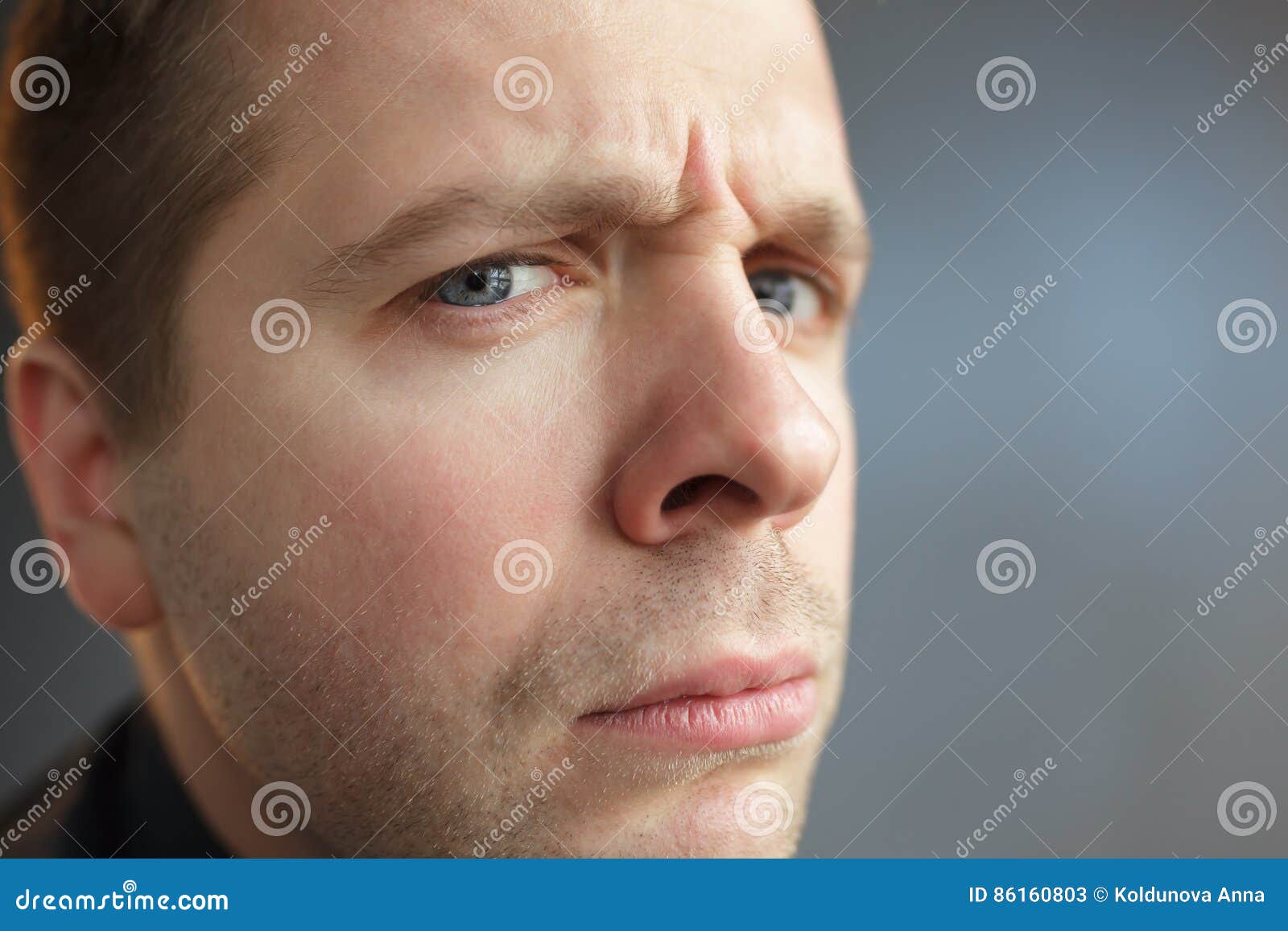 Caucasian Man with Angry Mood Stock Image - Image of attentive, casual ...