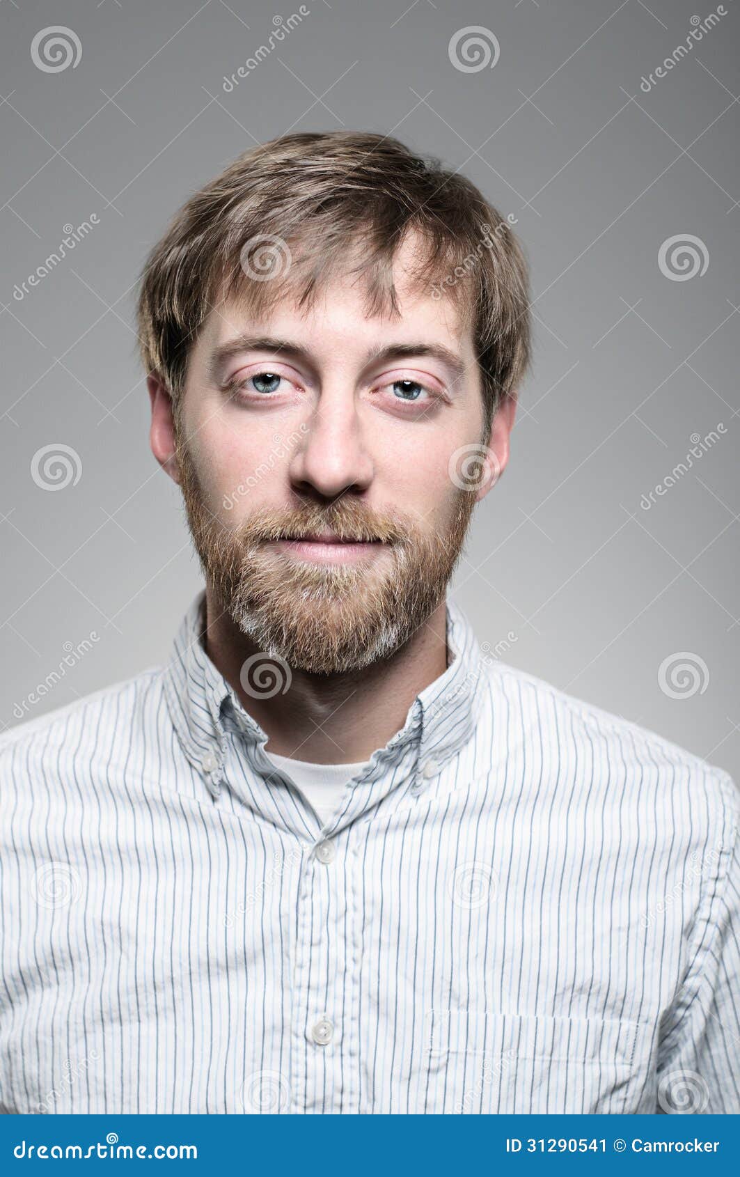 Caucasian Man Blank Expression Portrait Stock Image - Image of blue ...