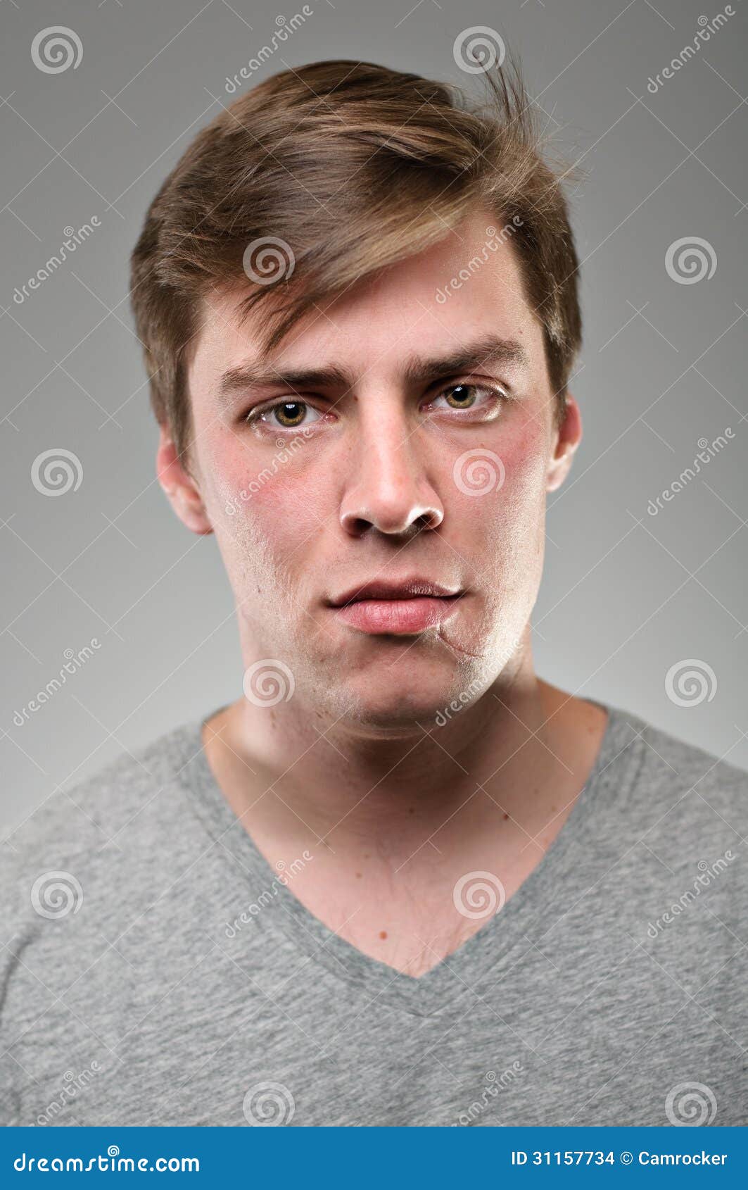 Caucasian Man Blank Expression Portrtait Stock Photo - Image of ...