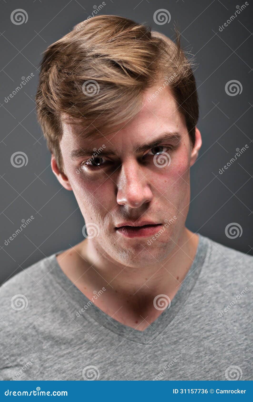 Caucasian Man Blank Expression Portrtait Stock Photo - Image of ...